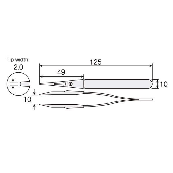 P-610-G Elastomer Tip Tweezers [HOZAN] HOZAN TOOL INDUSTRIAL CO., LTD.