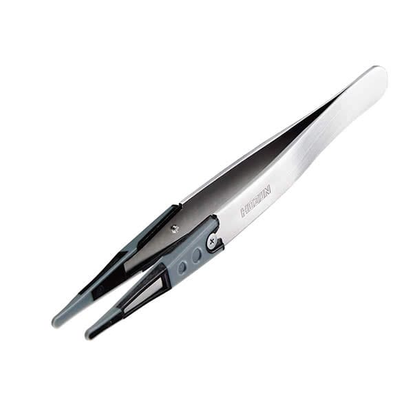 P-643-J ESD Elastomer Tip Tweezers [HOZAN] HOZAN TOOL INDUSTRIAL CO., LTD.