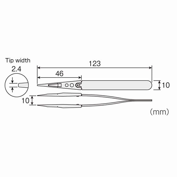P-643-N Non-stick Tip Tweezers [HOZAN] HOZAN TOOL INDUSTRIAL CO., LTD.