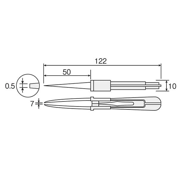 P-890 Ceramic Tweezers [HOZAN] HOZAN TOOL INDUSTRIAL CO., LTD.