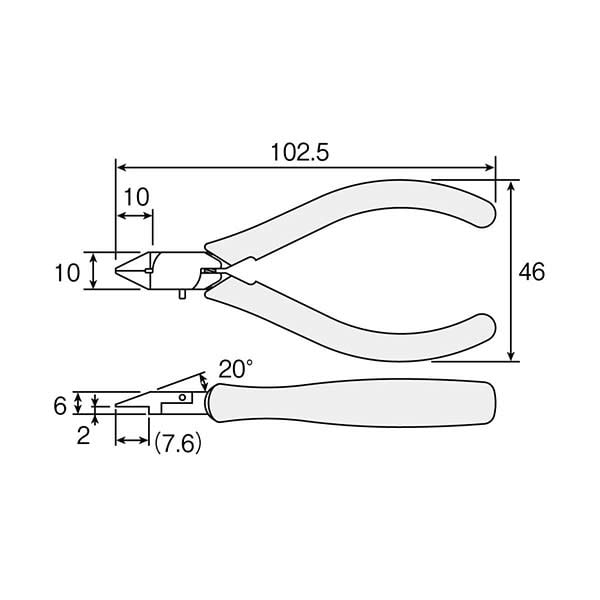 N-34 Miniature Diagonal Cutter [HOZAN] HOZAN TOOL INDUSTRIAL CO., LTD.