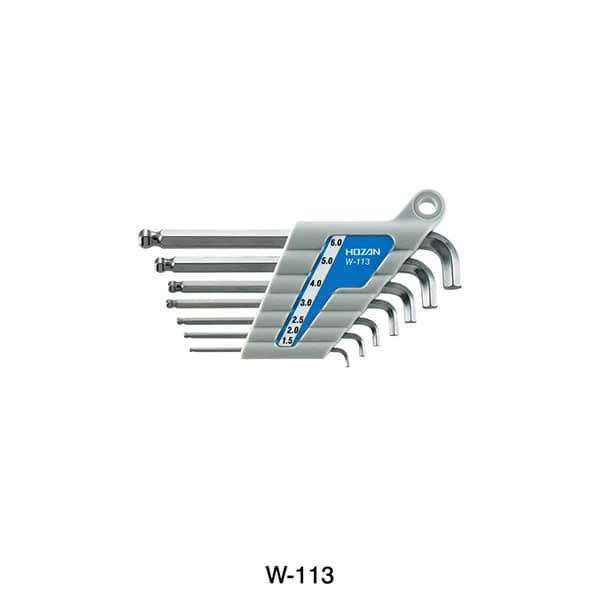 W-113 Ballpoint L-Wrench Set [HOZAN] HOZAN TOOL INDUSTRIAL CO., LTD.