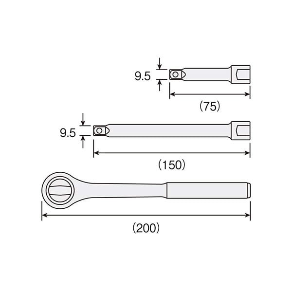 W-511 Socket Wrench Set [HOZAN] HOZAN TOOL INDUSTRIAL CO., LTD.