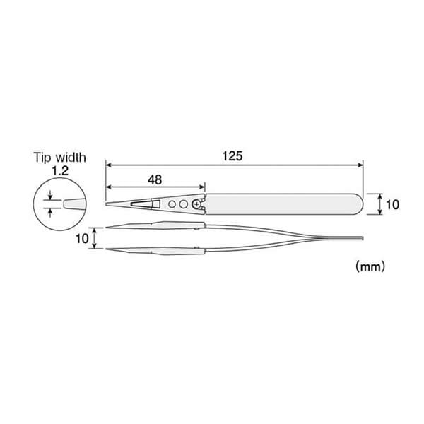 P-640-A ESD Transparent Tip Tweezers [HOZAN] HOZAN TOOL INDUSTRIAL CO., LTD.